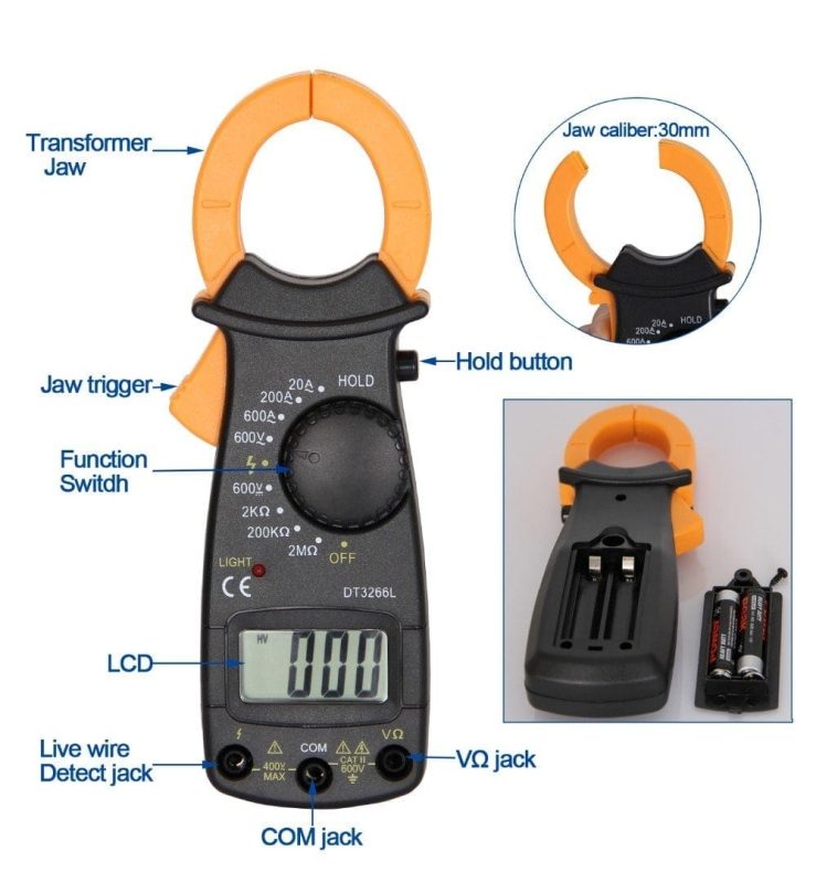 DT3266L AC/DC Handheld Digital Clamp Meter - Price in Pakistan